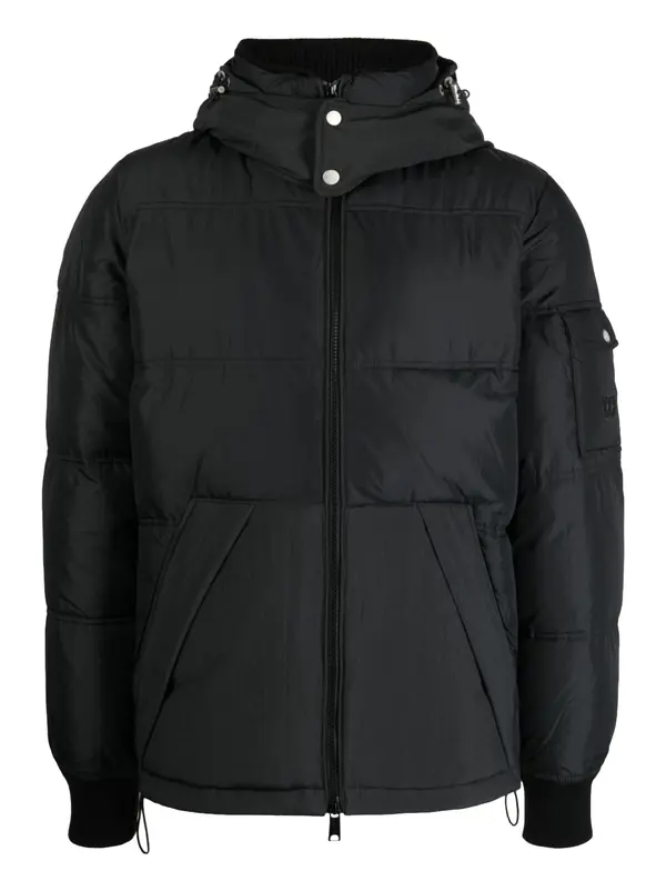 ALPHA TAURI Hooded Padded Jacket - Black