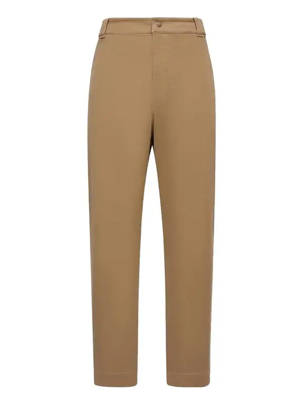 Moncler Cotton Gabardine Trousers - Brown