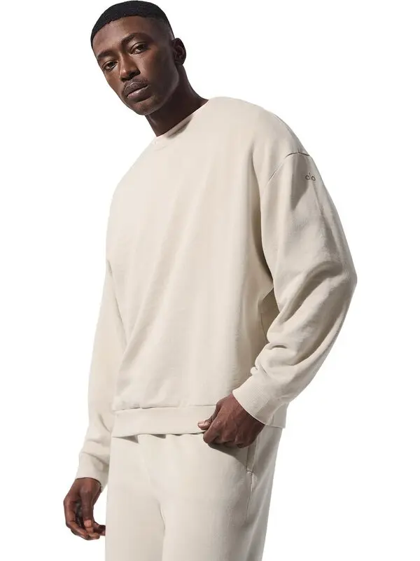 Alo Yoga Chill Crewneck Pullover Top - Bone