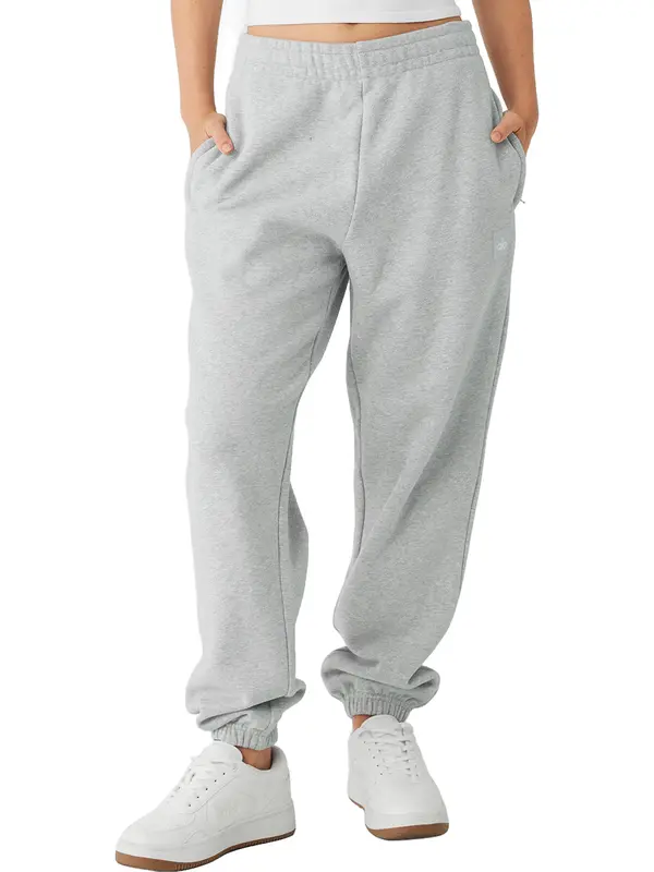 Alo Yoga Cuffed Renown Heavy Weight Sweatpant - Athletic Heather Grey
