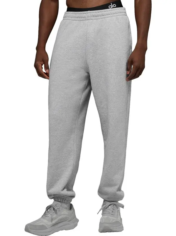 Alo Yoga Renown Heavy Weight Cuffed Sweatpants - Athletic Heather Grey