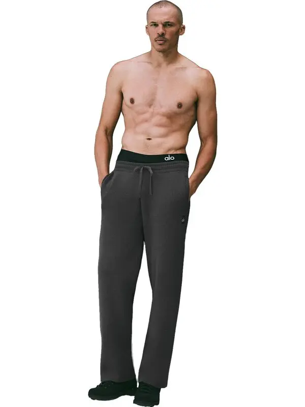 Alo Yoga Scholar Straight Leg Sweatpant - Anthracite