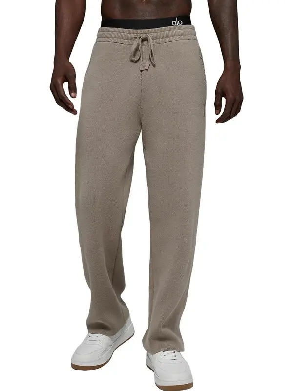 Alo Yoga Scholar Straight Leg Sweatpant - Light Cocoa