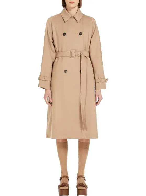 Max Mara Water Resistant Trench Coat - Camel