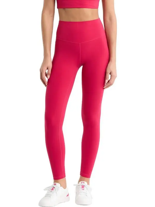 Zella Studio Luxe High Waist 7/8 Leggings - Red Cerise