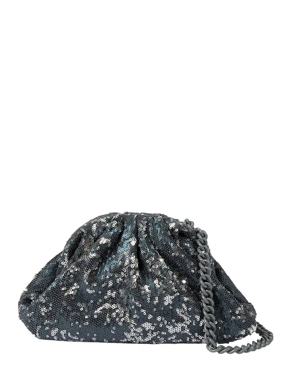 Maria La Rosa Game Mini Sequins Clutch Bag - Dark Grey