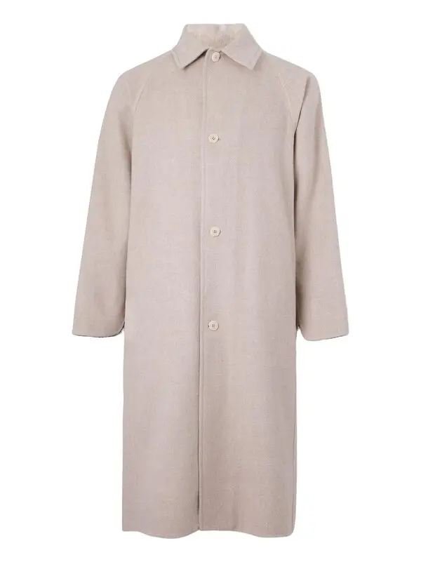 STOFFA Double-faced Wool Overcoat - Neutrals