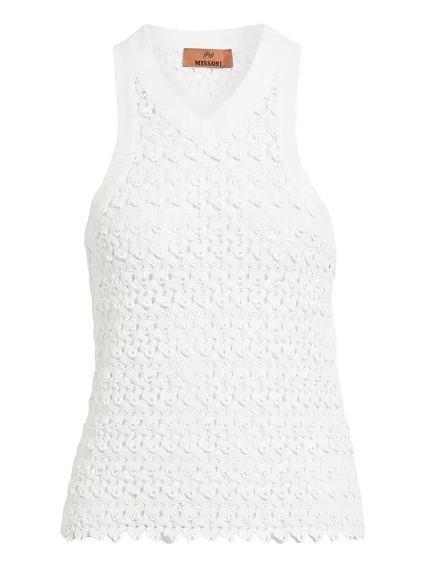 Missoni Crocheted Tank - White