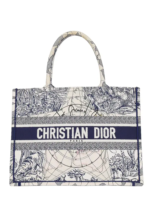 Dior Around The World Book Tote Bag - Blue