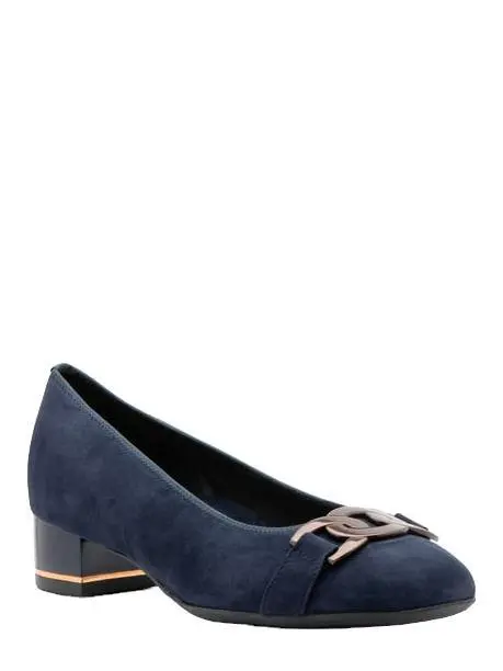 ARA Gallant Chain Pumps - Midnight Blue