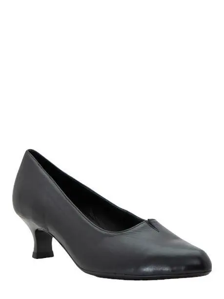 ARA Kit Kitten Heel Pump - Black Leather