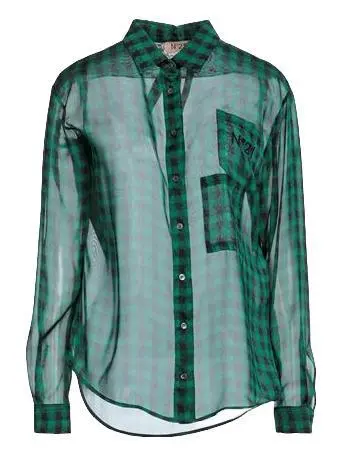 N°21 Shirt In Silk And Acetate - Green