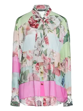 Dolce & Gabbana Floral-print Silk-blend Shirt - Green