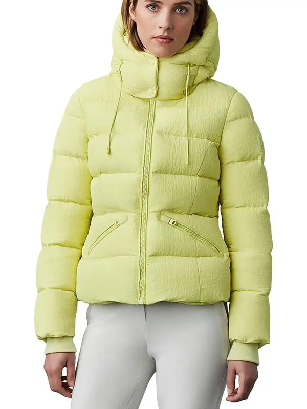 Mackage Madalyn Translucent Ripstop Down Jacket - Pale Lime