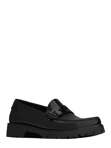 Saint Laurent Le Loafer Chunky Penny Slippers - Black