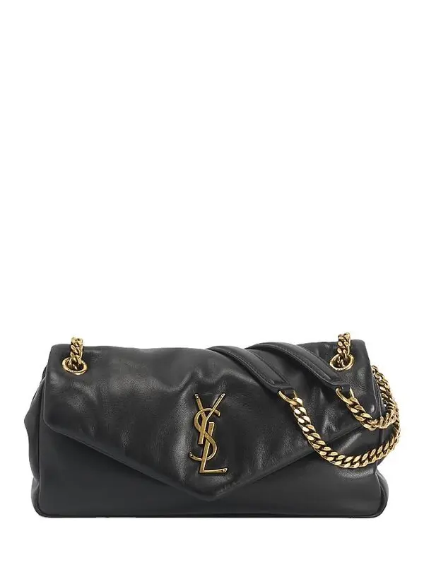 Saint Laurent Calypso Shoulder Bag - Black Lambskin/gold
