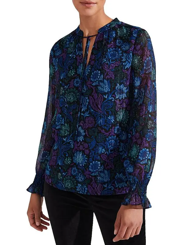 HOBBS LONDON Aisha Printed Blouse - Black Multi