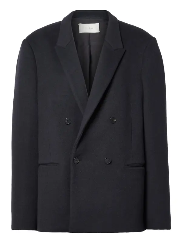 THE ROW Wilsonia Double-breasted Cashmere Blazer - Blue