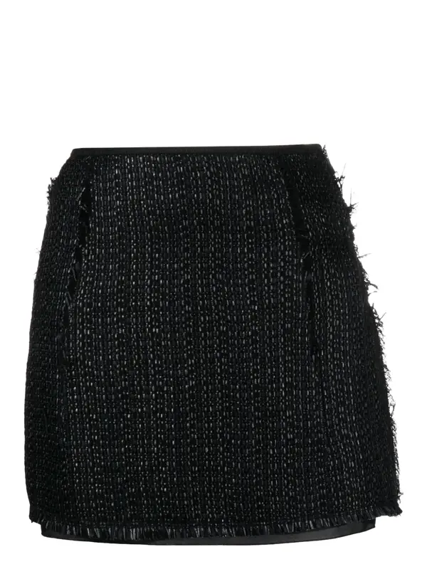LANVIN Metallic Tweed Miniskirt - Black