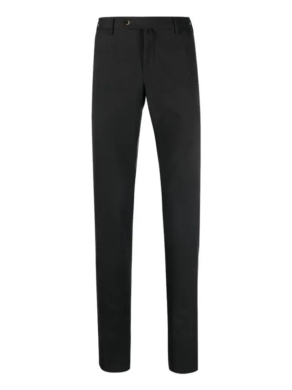 PT TORINO Off-centre Straight-leg Trousers - Grey