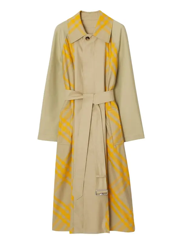 Burberry Checked Trench Coat - Neutrals