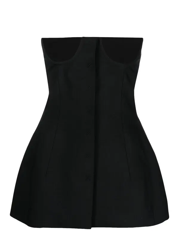 ALESSANDRO VIGILANTE Strapless Corset Top - Black