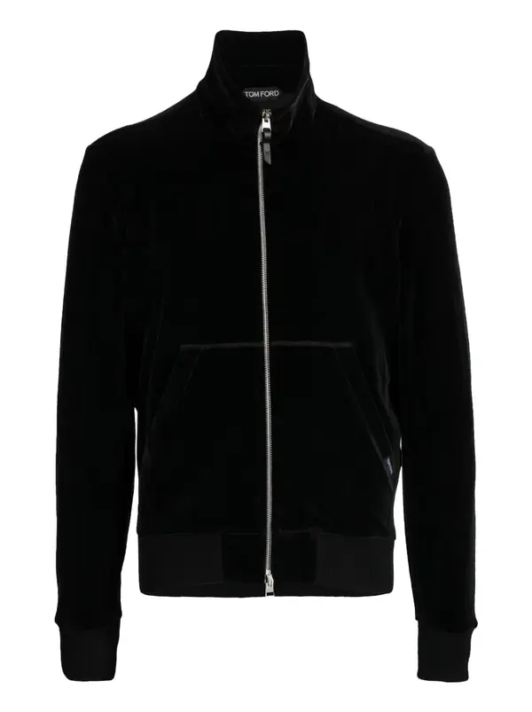 TOM FORD Zip-up Velvet Jacket - Black
