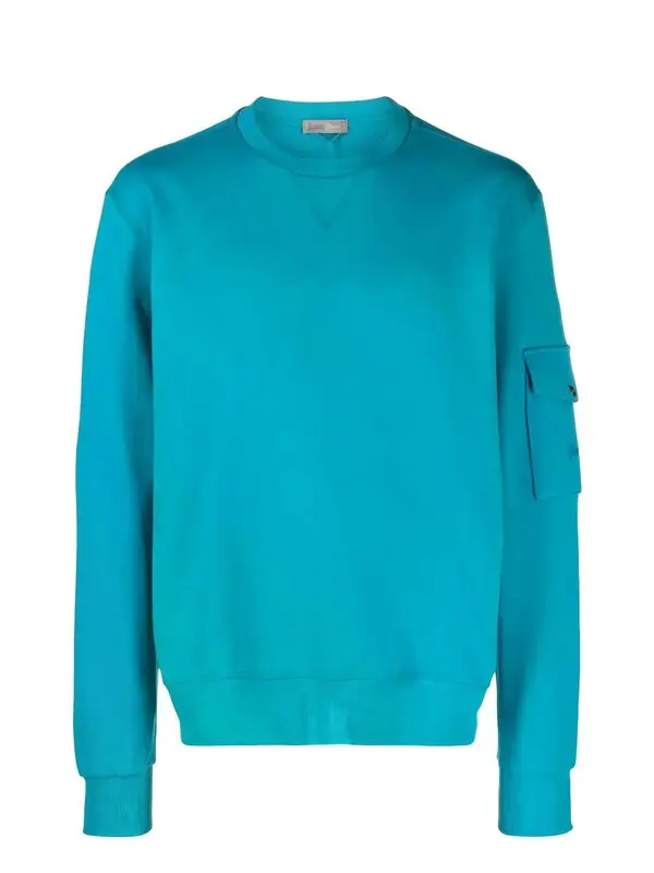 Herno Crew-neck Cotton Sweatshirt - Blue