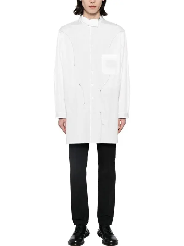 Yohji Yamamoto Panelled Reversible Shirt - White