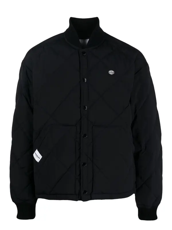CHOCOOLATE Quilted Down Bomber Jacket - Black