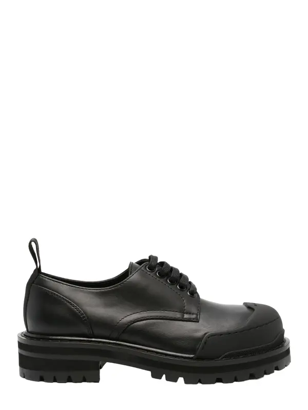 Marni Logo-tab Lace-up Derby Shoes - Black