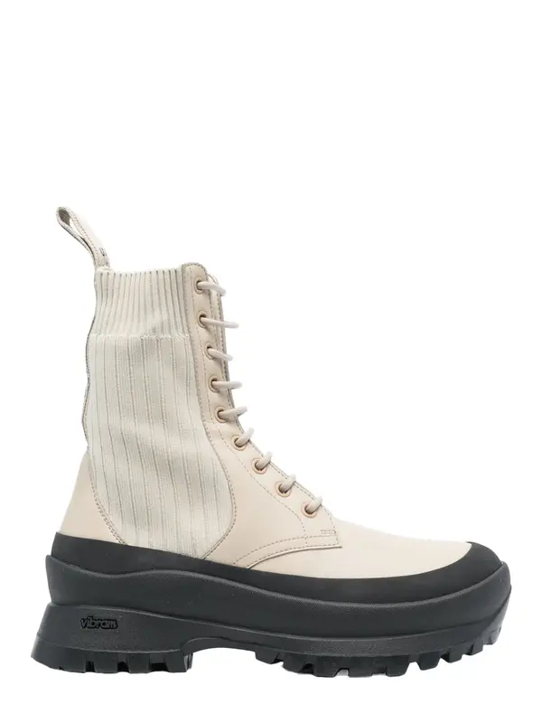 Stella McCartney Trace Lace-up Ankle Boots - Neutrals