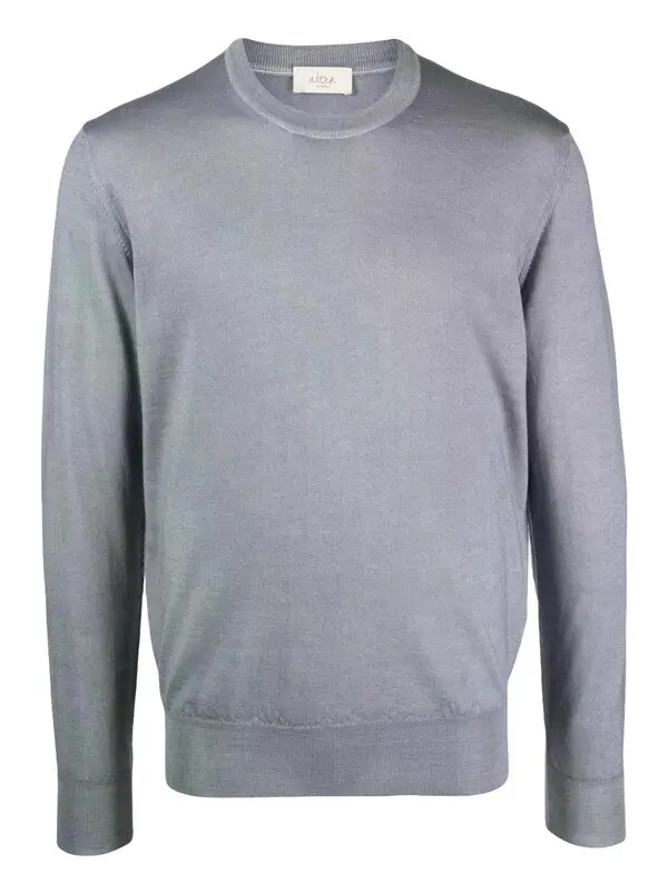 Altea Crew-neck Virgin Wool Jumper - Grey