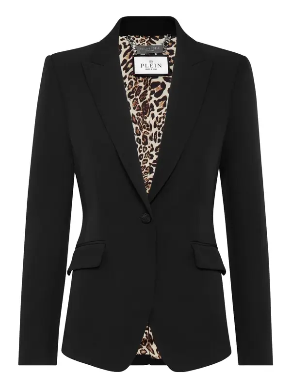 Philipp Plein Peak-lapel Single-breasted Blazer - Black