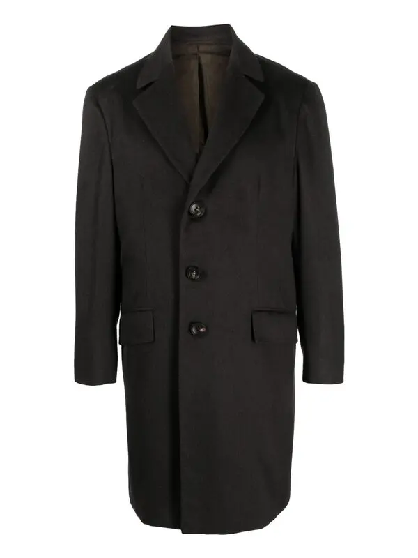 Kiton Notched-lapels Midi Coat - Grey
