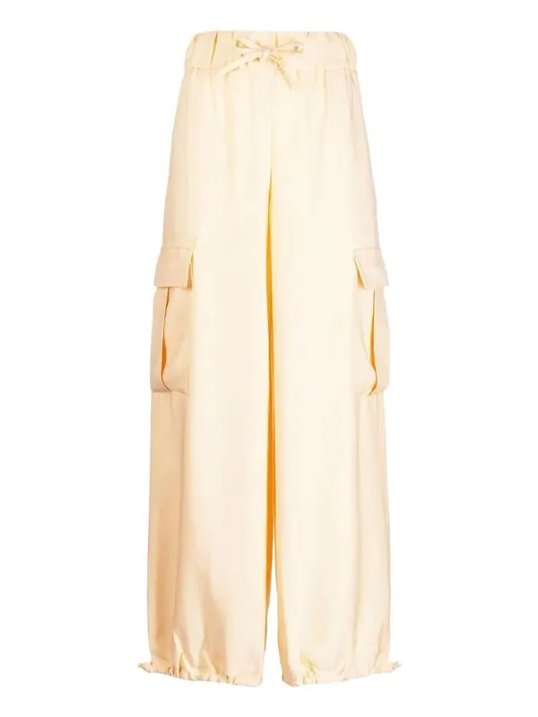 GOODIOUS Wide-leg Cargo Pants - Yellow