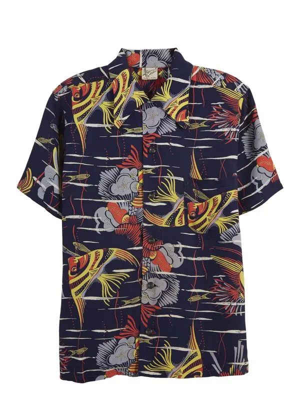Vintage Catalina Hawaiian Shirt - Navy