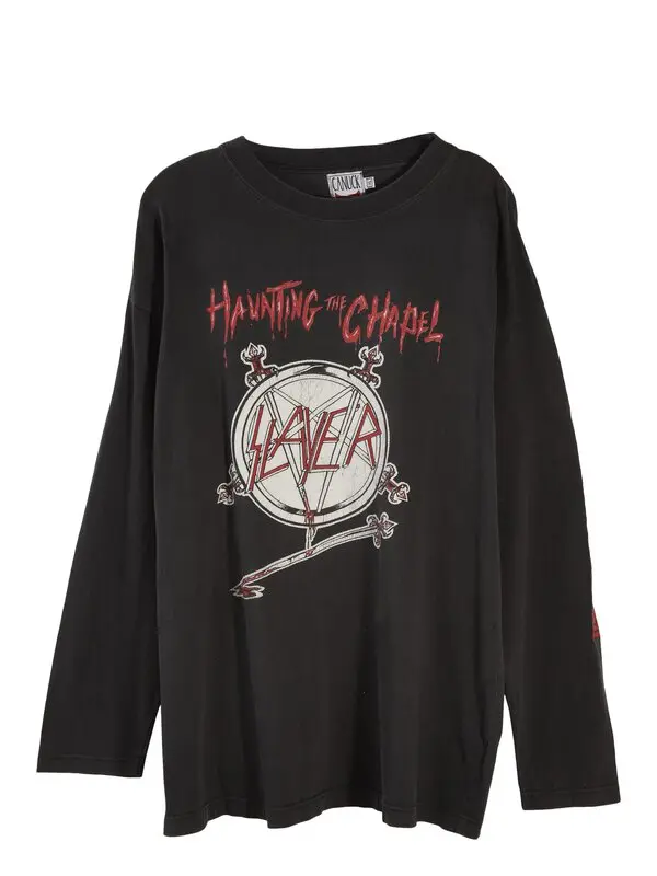 Vintage Slayer 'haunting The Chapel' T-shirt - Black