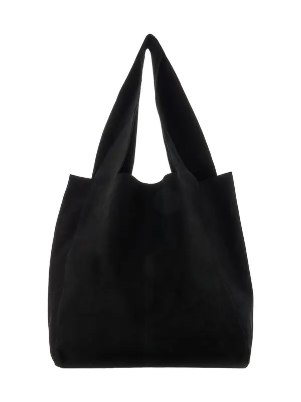 ST. AGNI Suede Tote Bag - Black