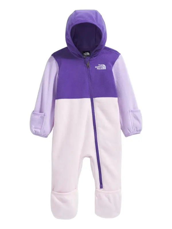 The North Face Glacier Fleece Hooded Snowsuit - Peak Purple/lite Lilac/pale