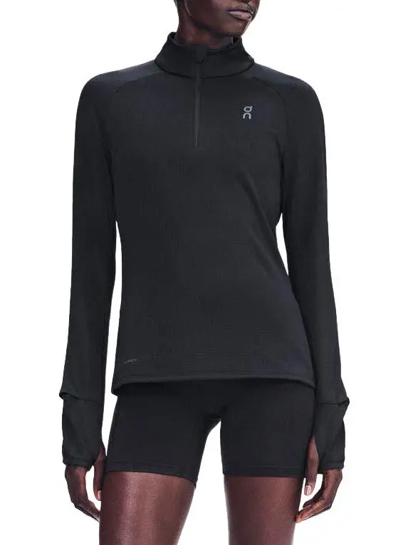 On Climate Quarter Zip Running Top - Black