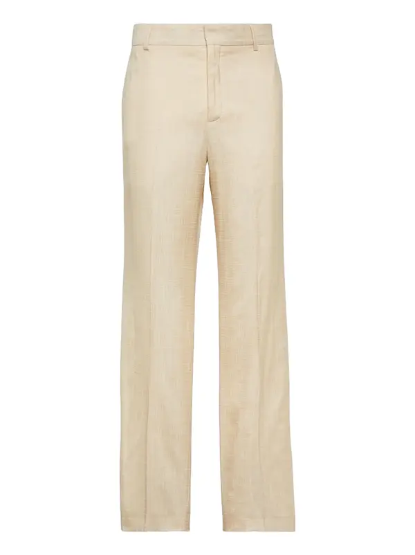 WALES BONNER Paris High-rise Straight Pants - White