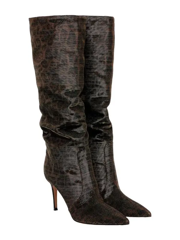 GIANVITO ROSSI Hansen Leopard Print Boots - Multicoloured