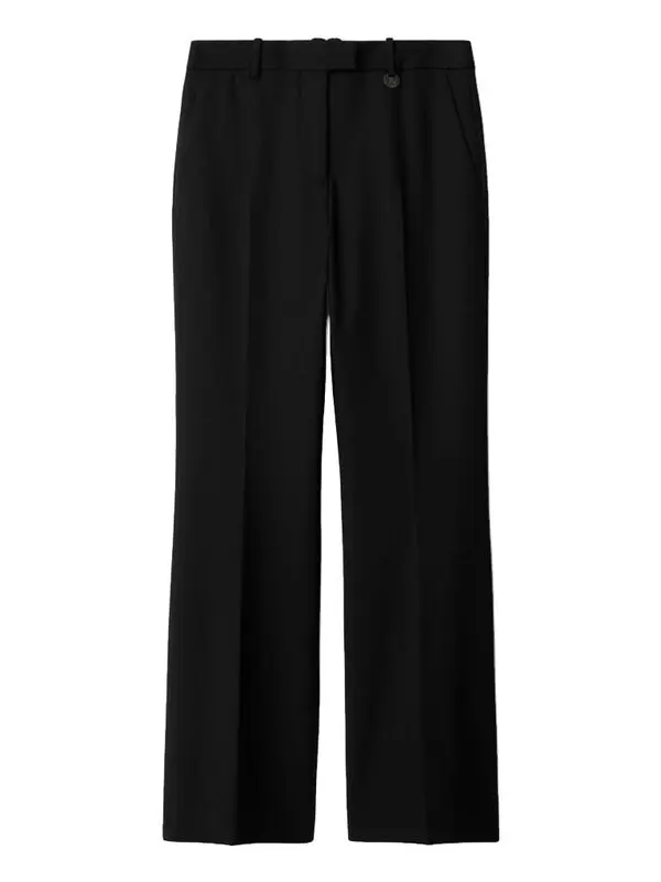 Burberry Wool Blend Tailored Trousers - Black