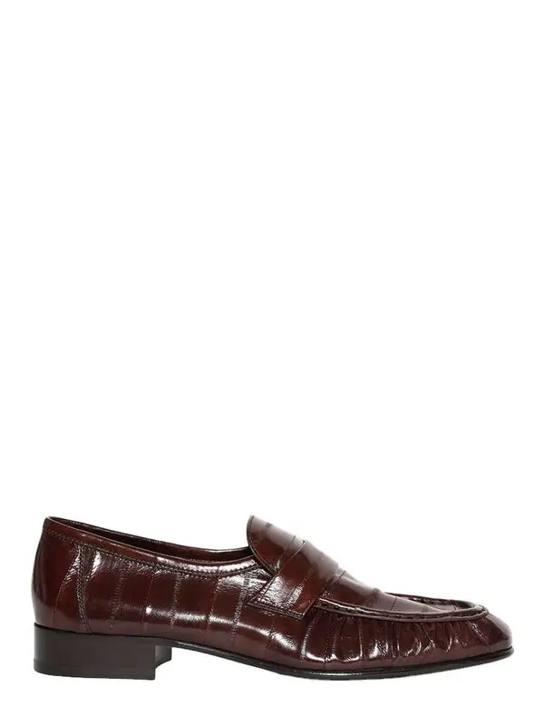 THE ROW Nappa Leather Loafers - Brown
