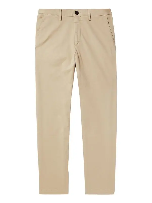 Mr P. Samuel Straight-leg Cotton-blend Twill Chinos - Brown