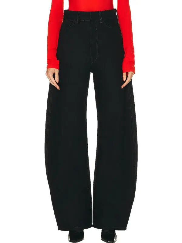 LEMAIRE High-waisted Curved Jeans - Black