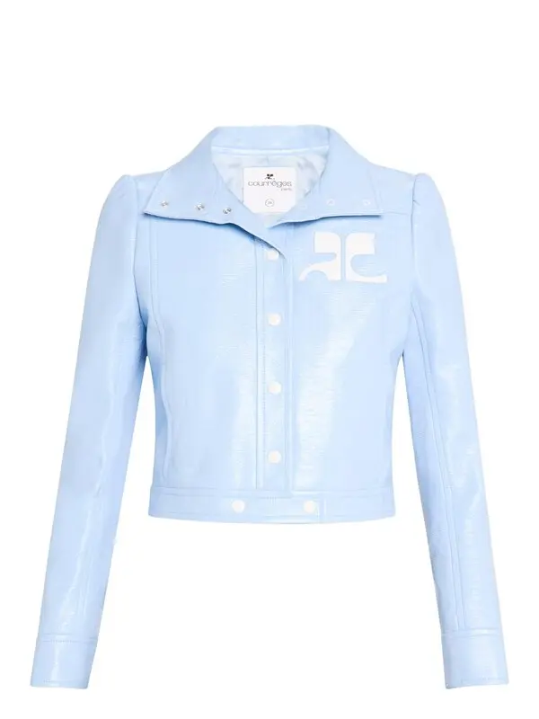 COURREGES Textured Vinyl Jacket - Ltblue