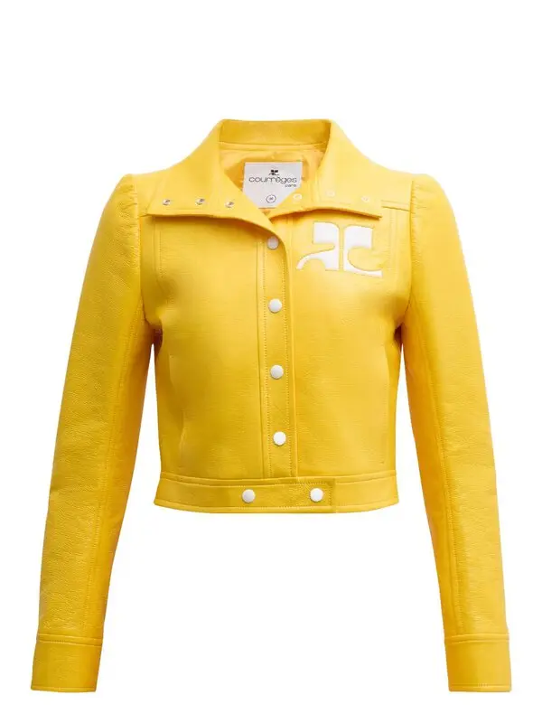 COURREGES Textured Vinyl Jacket - Yellow