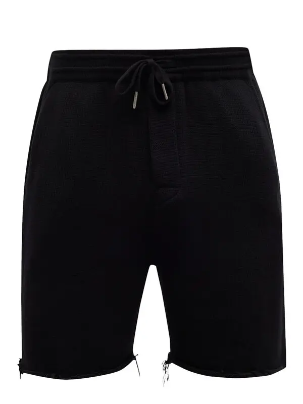 SEROYA Chris Cotton Knit Shorts - Black